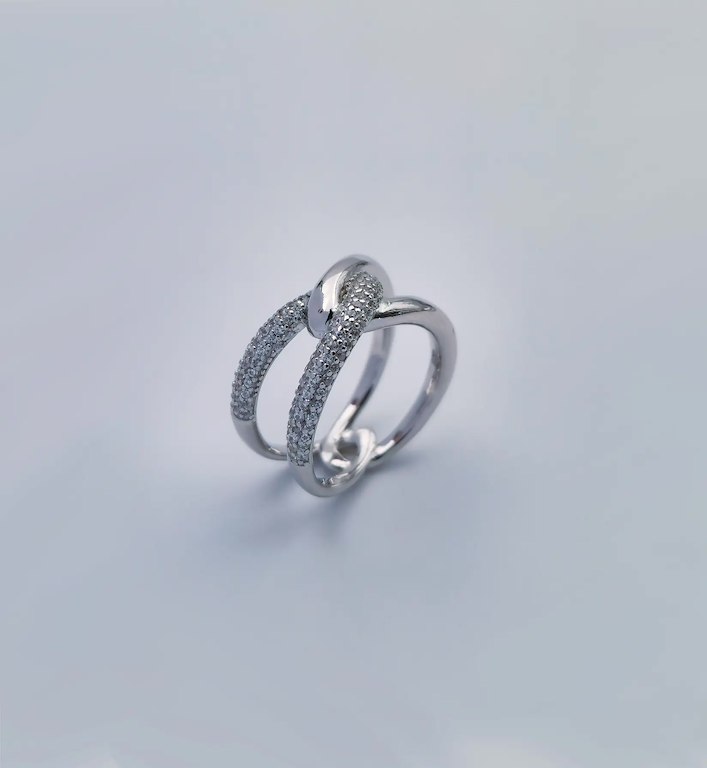 Ženski Srebrni prsten sa Cirkonima, 17mm