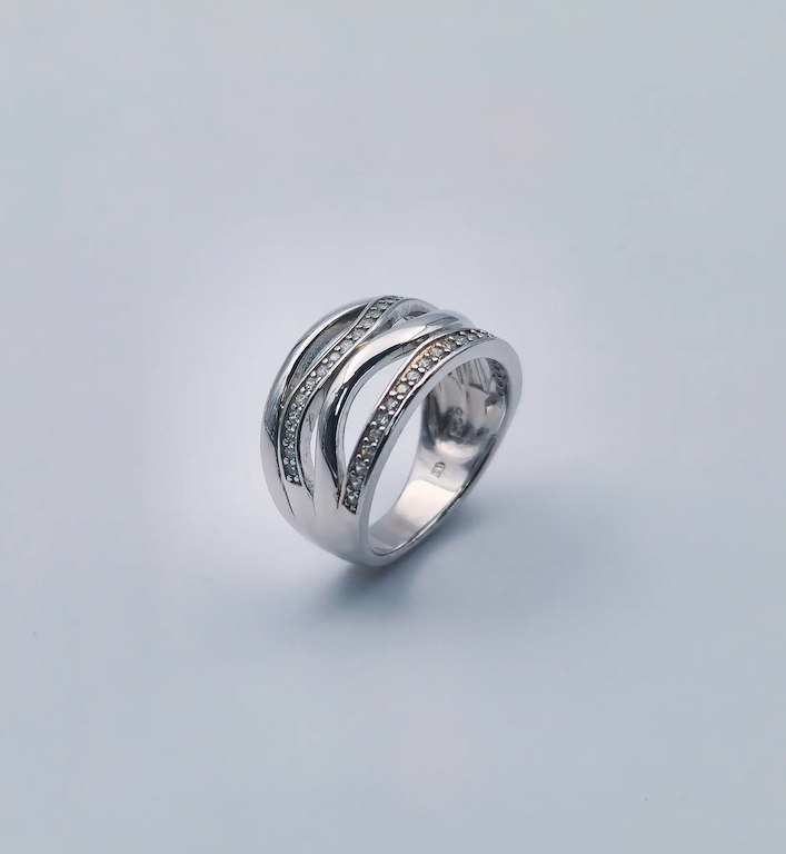 Ženski elegantni Srebrni prsten, 19mm
