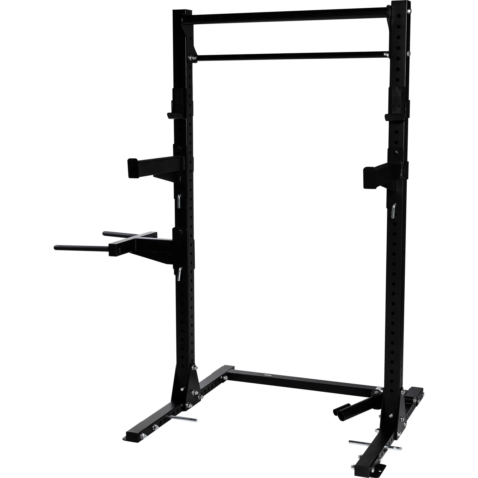 GORILLA SPORTS Multifunkcionalni Squat Rack podesivi stalak za vežbanje crni
Sve sprave koje najviše koristite u tretani objedinjene u Gorilla Sports "Squat Rack"