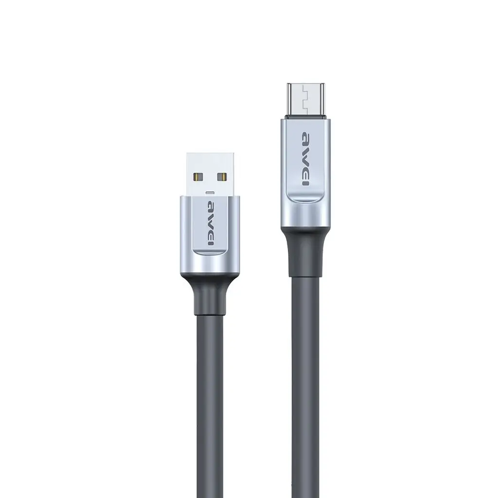 AWEI CL-206M Kabl USB-A na USB-Micro B, 1.2m, Sivi