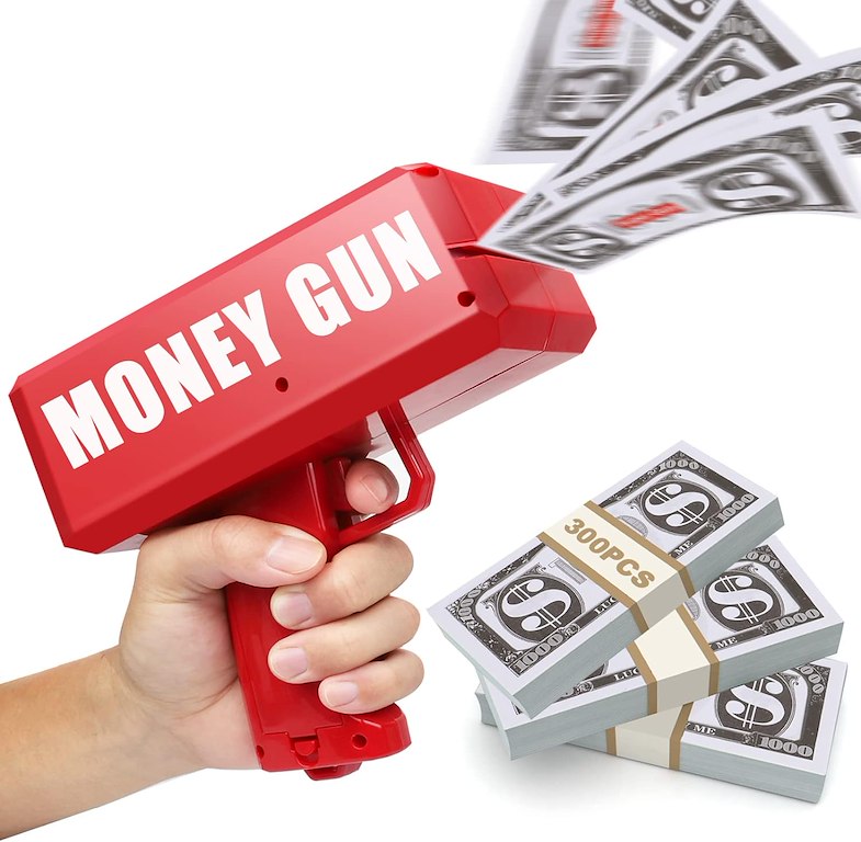 Zabavan pištolj za izbacivanje novca – Money Gun