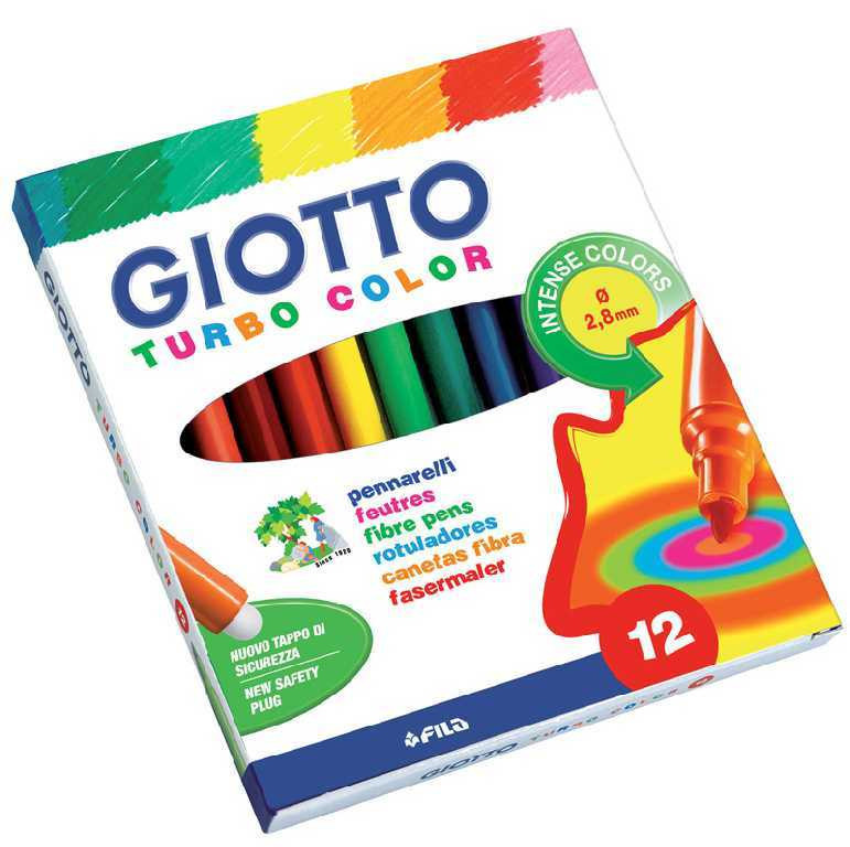 Flomasteri GIOTTO - Turbo Color Blister 1-12