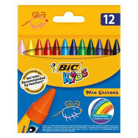 Voštane boje BIC - Wax Crayons 1-12