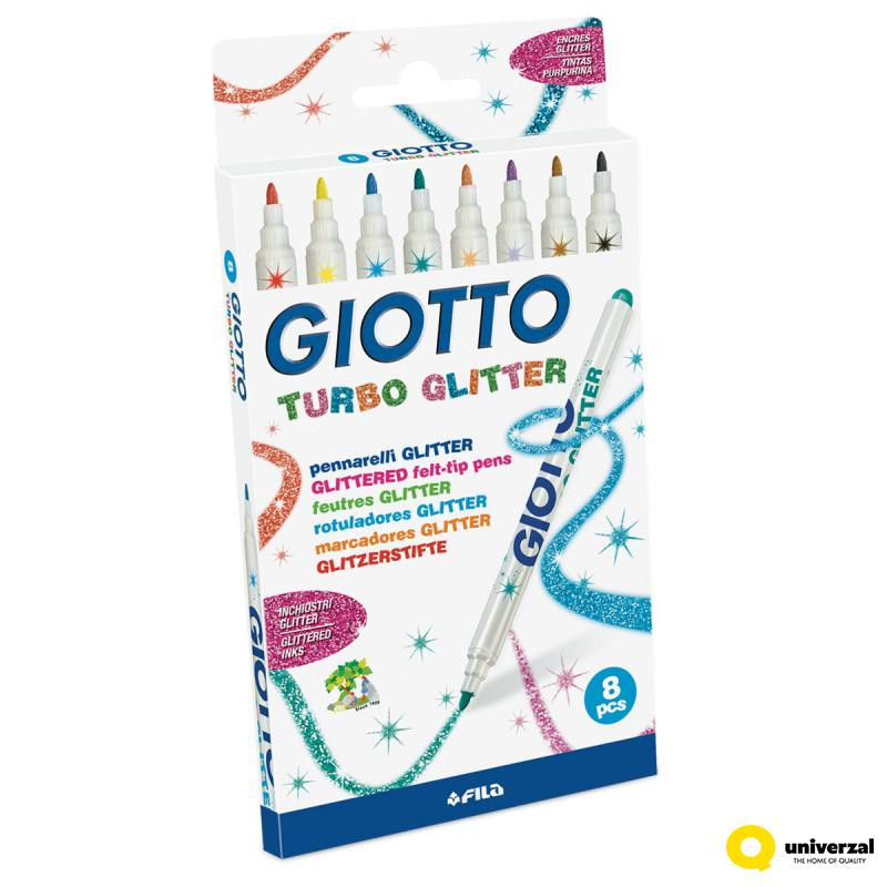 Flomasteri GIOTTO - Turbo Glitter 1-8
