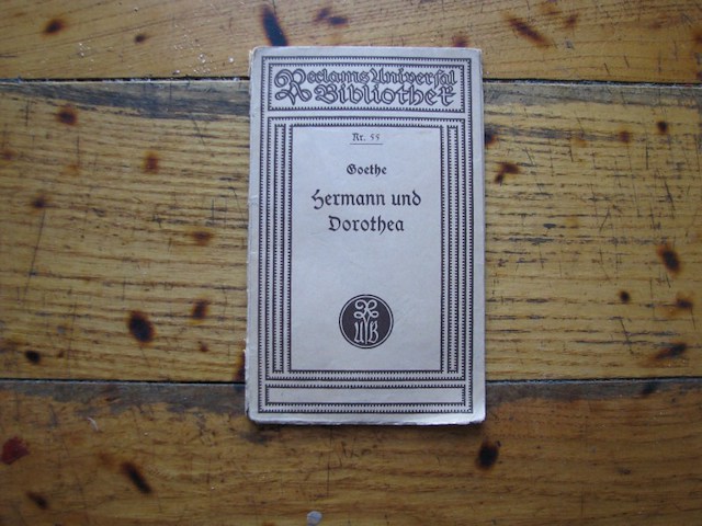 GOETHE - HERMANN UND DOROTHEA