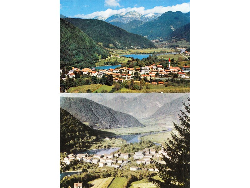 MOST NA SOČI , SLOVENIJA - 4 RAZGLEDNICE