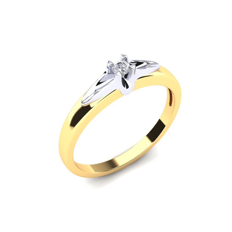 Zlatni prsten sa cirkonom Agathe