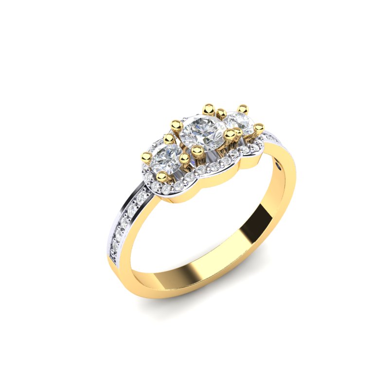 Zlatni prsten sa cirkonima Betania