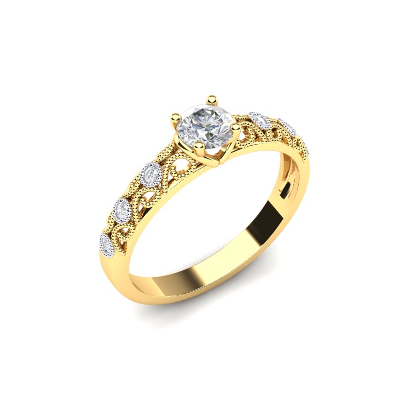 Zlatni prsten sa cirkonima Lorisa
