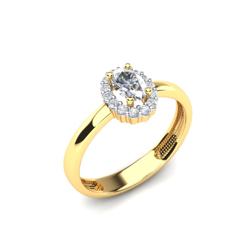 Zlatni prsten sa cirkonima Dalina