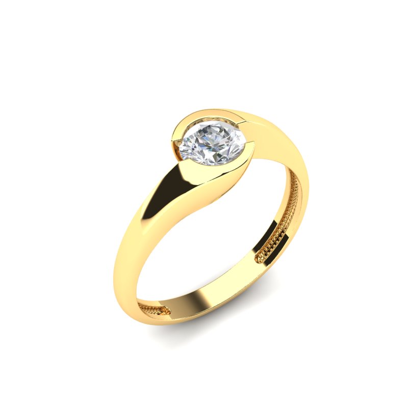 Zlatni prsten sa cirkonom Marcena