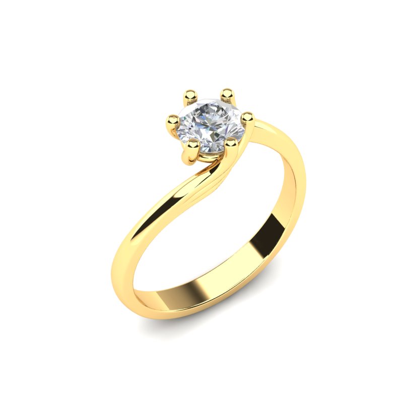 Zlatni prsten sa cirkonom Andromeda