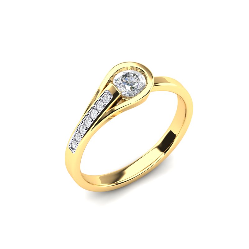 Zlatni prsten sa cirkonima Adorra