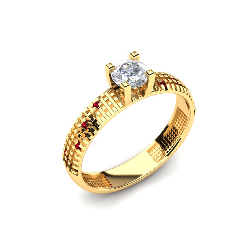 Zlatni prsten sa cirkonima Elvina