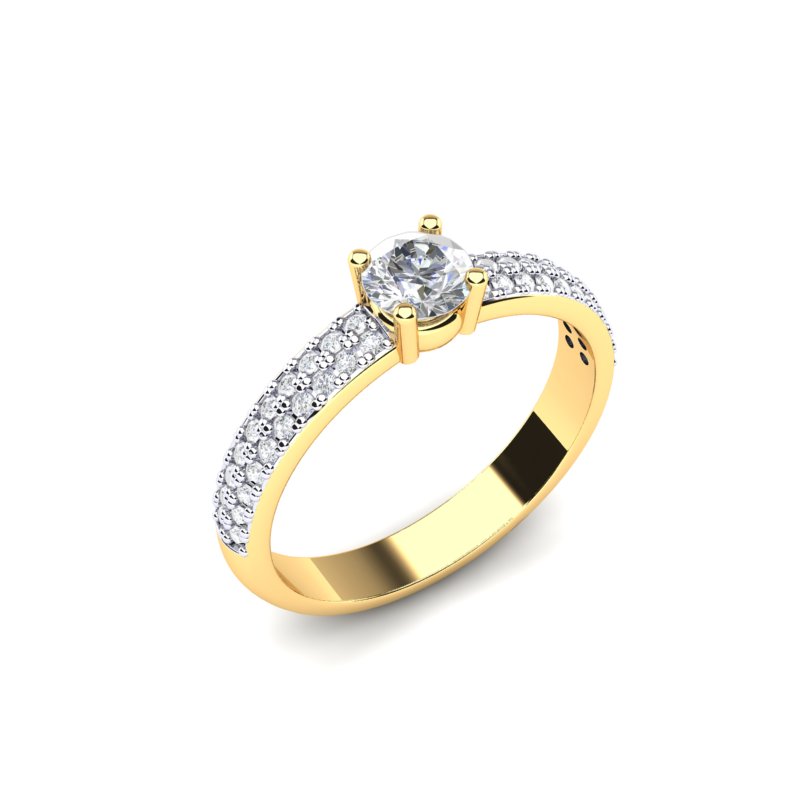 Zlatni prsten sa cirkonima Tiana