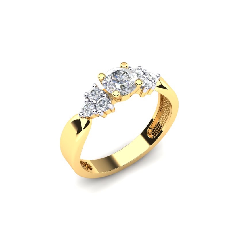 Zlatni prsten sa cirkonima Resa