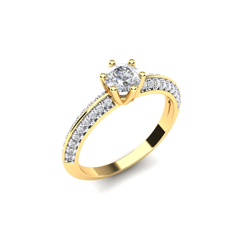 Zlatni prsten sa cirkonima Ditta