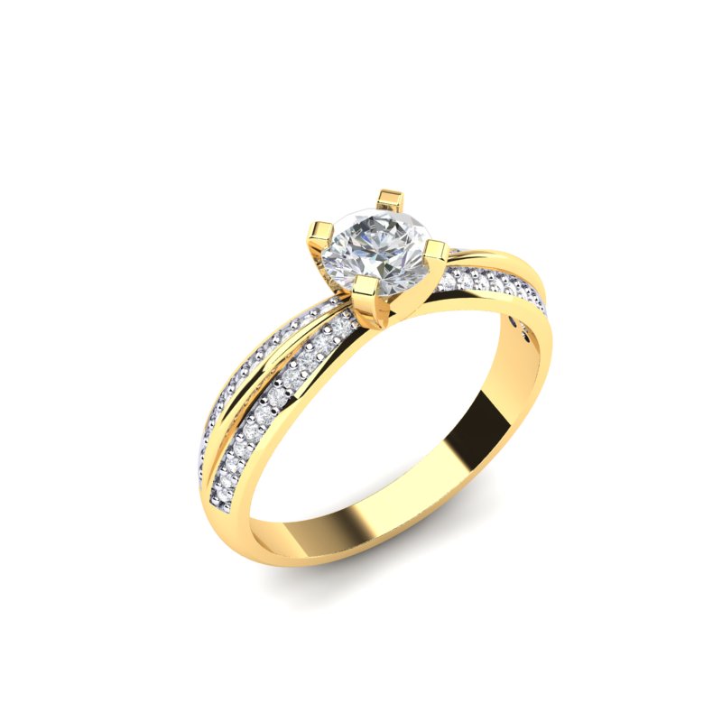 Zlatni prsten sa cirkonima Adelia