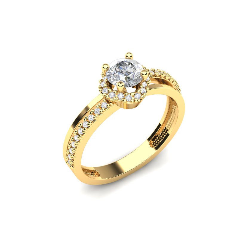 Zlatni prsten sa cirkonima Dita