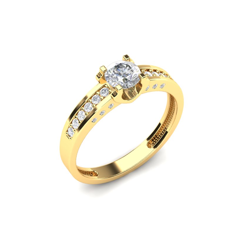 Zlatni prsten sa cirkonima Amara