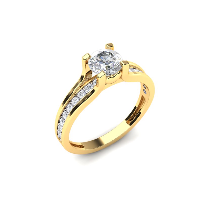 Zlatni prsten sa cirkonima Kristal