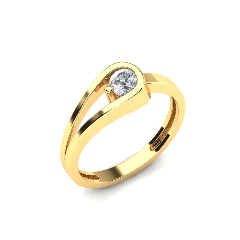 Zlatni prsten sa cirkonom Yonas