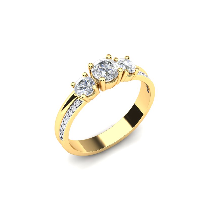 Zlatni prsten sa cirkonima Evelina