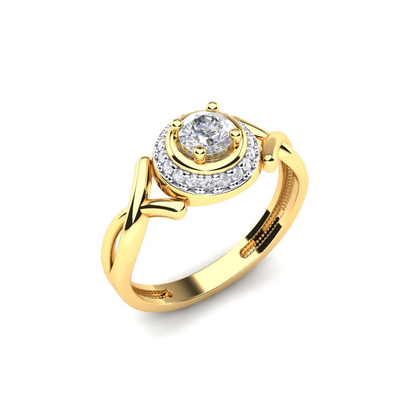 Zlatni prsten sa cirkonima Valenty
