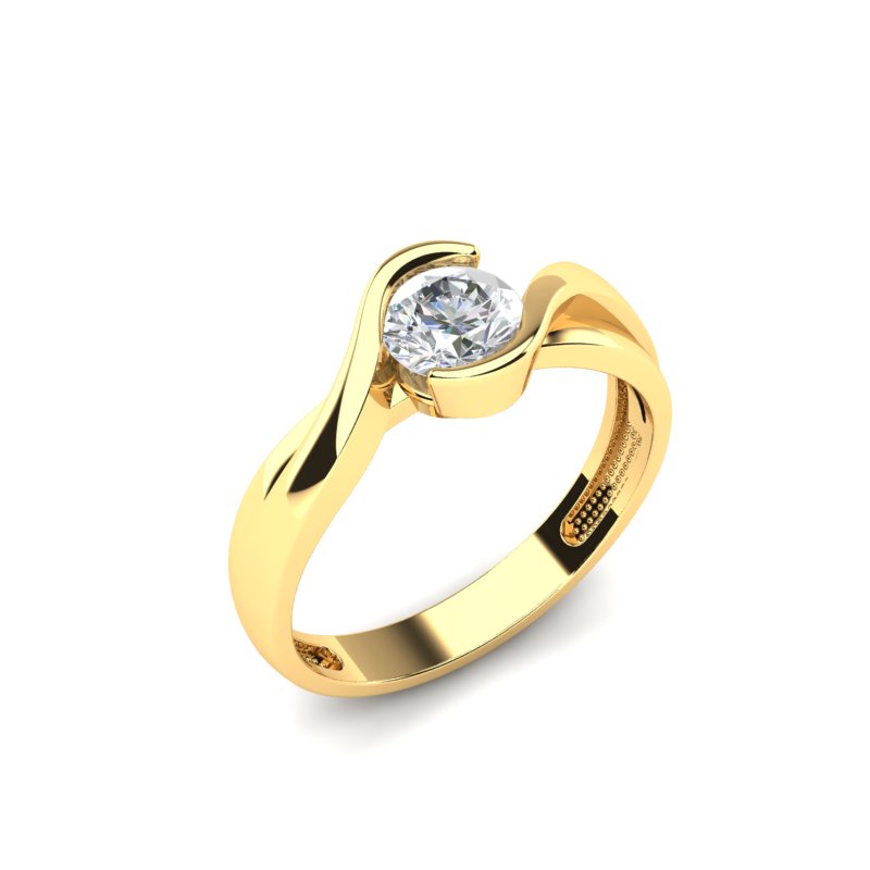 Zlatni prsten sa cirkonom Velius