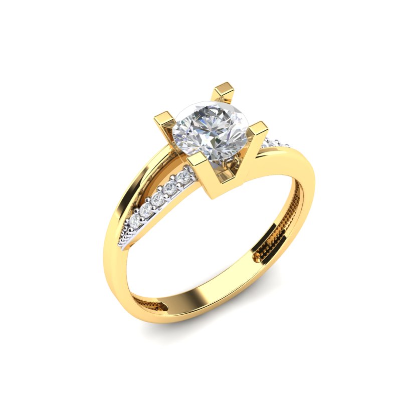 Zlatni prsten sa cirkonima Zesiro