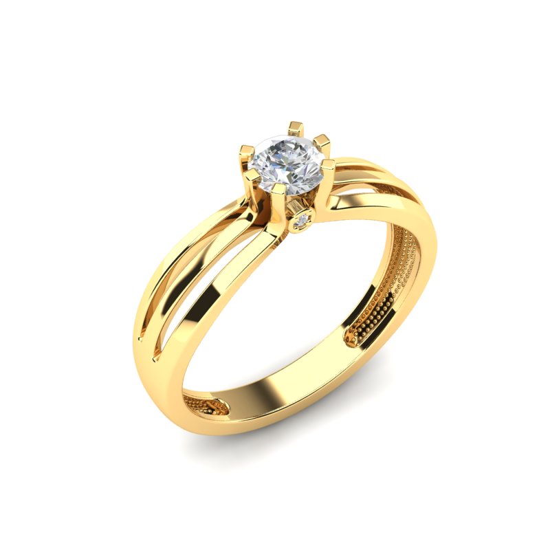 Zlatni prsten sa cirkonima Keti