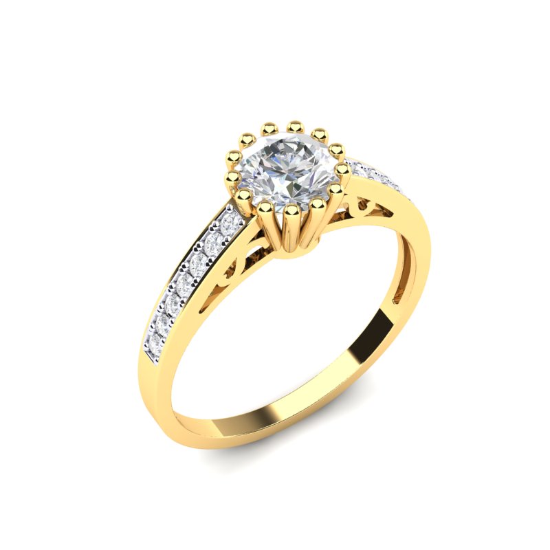 Zlatni prsten sa cirkonima Issolde