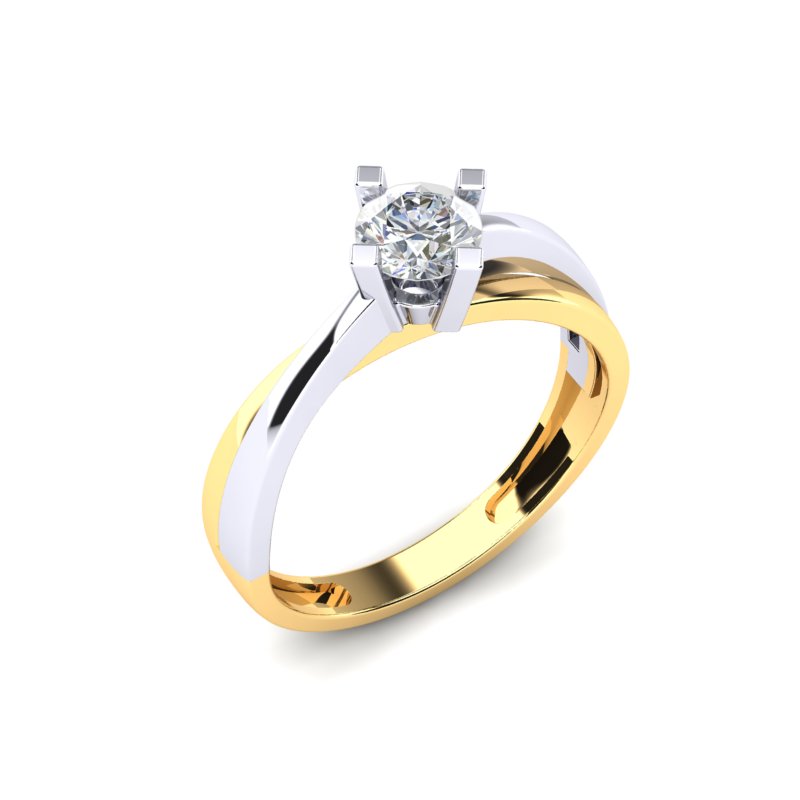 Zlatni prsten sa cirkonom Zuwena