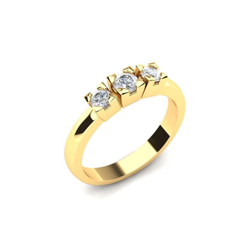 Zlatni prsten sa cirkonima Azalea
