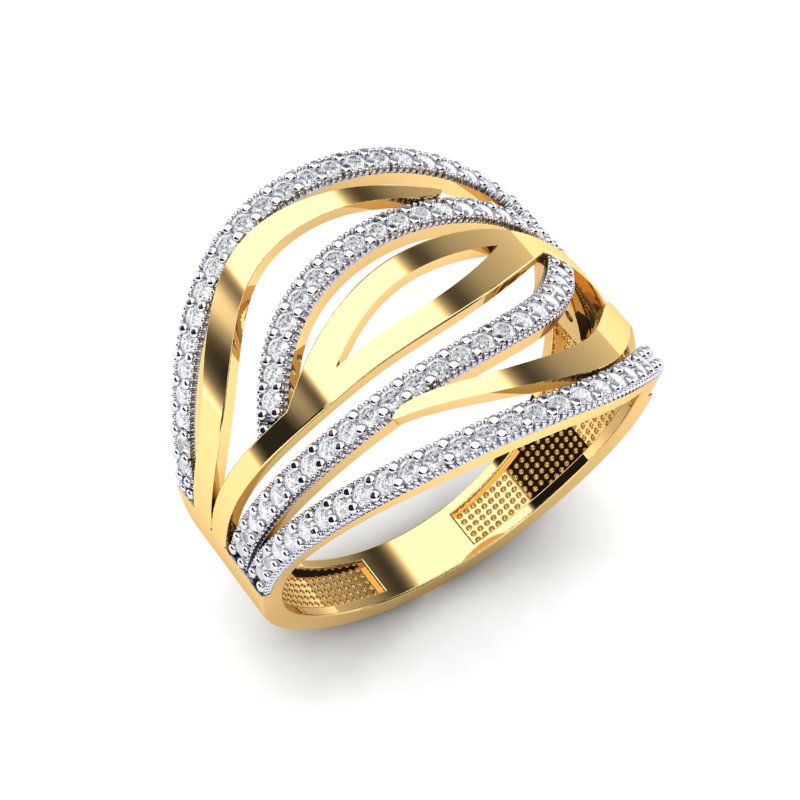 Zlatni prsten sa cirkonima Imela