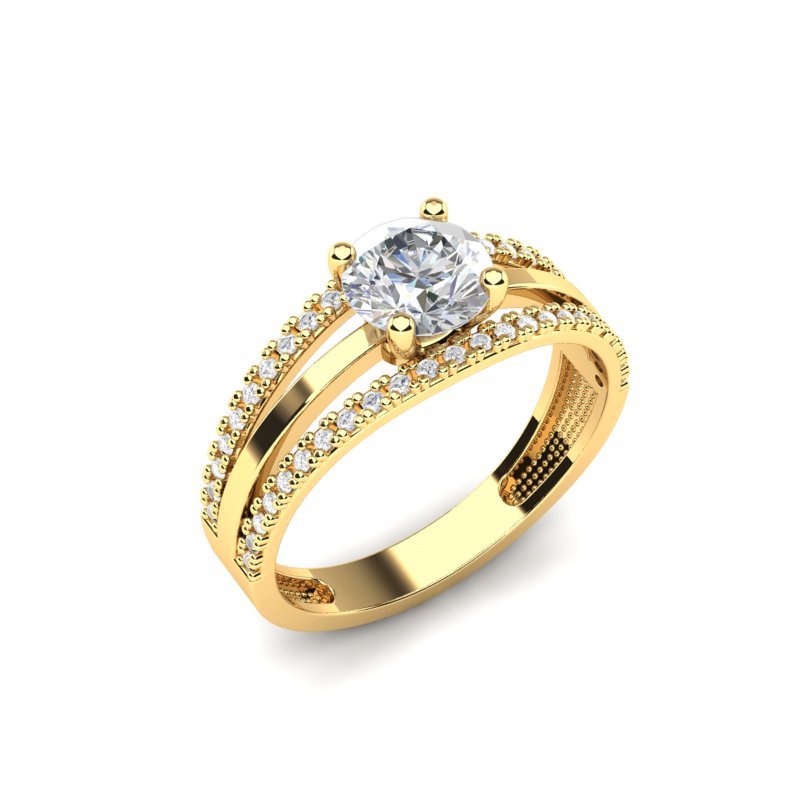Zlatni prsten sa cirkonima Lolenta