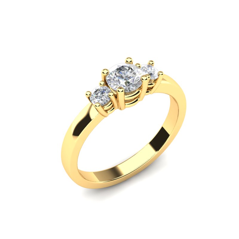 Zlatni prsten sa cirkonima Konna