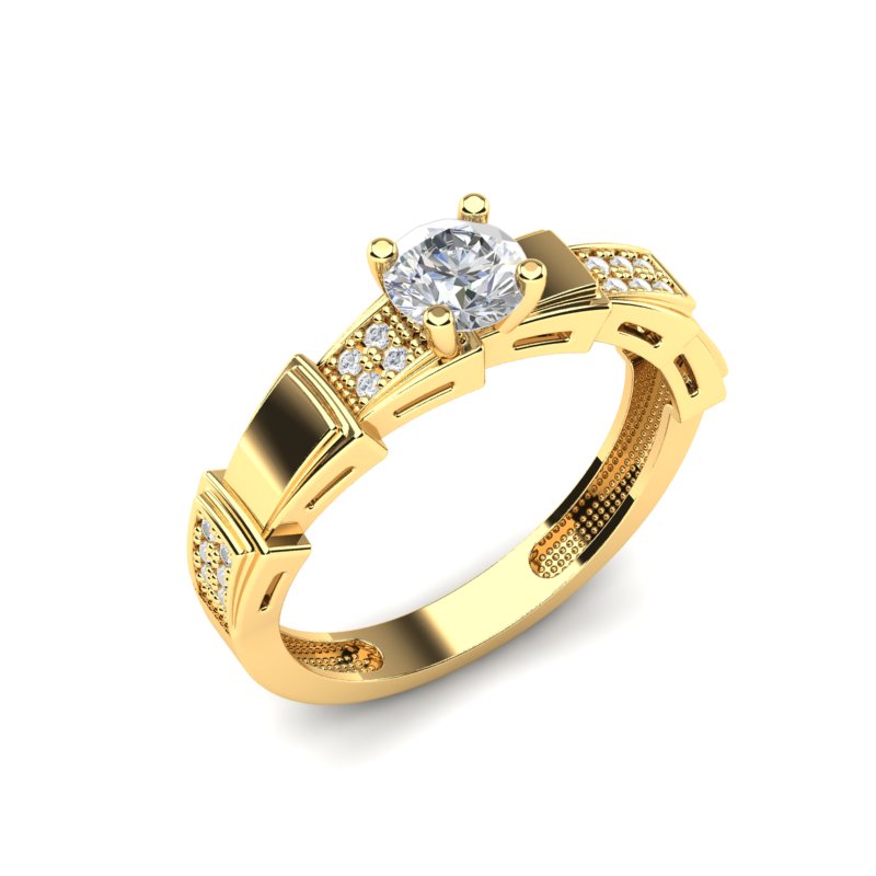 Zlatni prsten sa cirkonima Meliha
