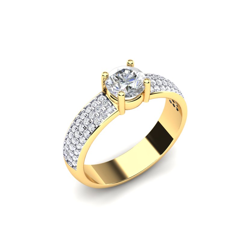 Zlatni prsten sa cirkonima Alaine