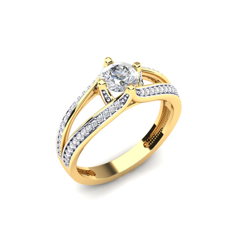 Zlatni prsten sa cirkonima Marinel