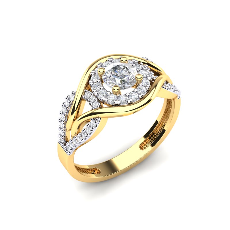 Zlatni prsten sa cirkonima Ollija