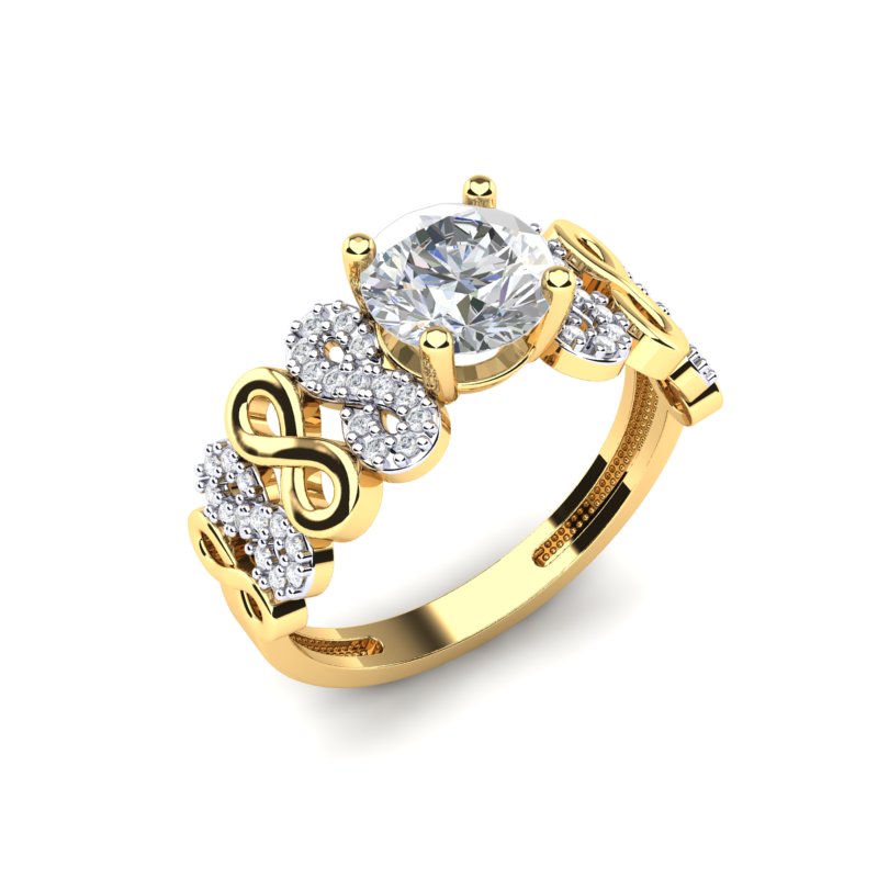 Zlatni prsten sa cirkonima Yekaterina