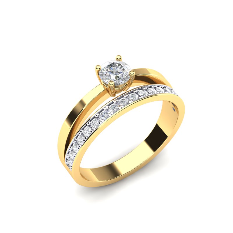 Zlatni prsten sa cirkonima Svetlana
