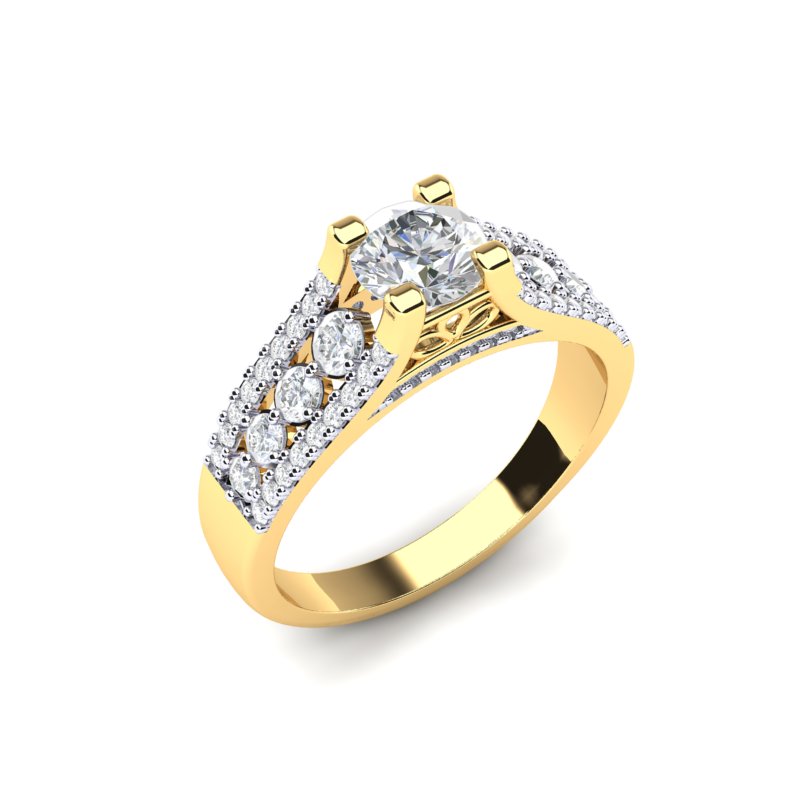 Zlatni prsten sa cirkonima Battista