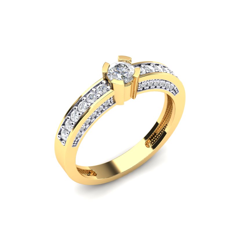 Zlatni prsten sa cirkonima Amarra