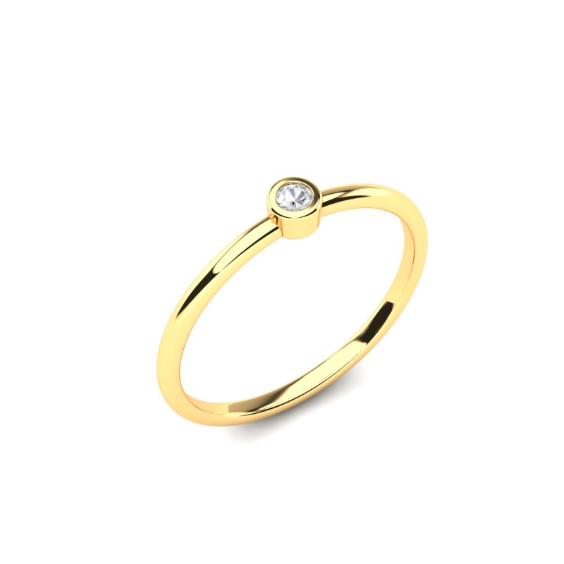 Zlatni prsten sa dijamantom Loka
