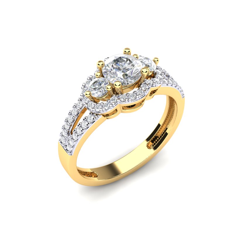 Zlatni prsten sa cirkonima Ilana