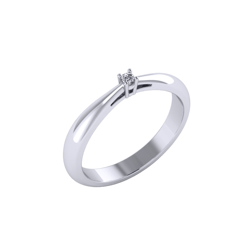 Verenički prsten od zlata sa Dijamantom Sila