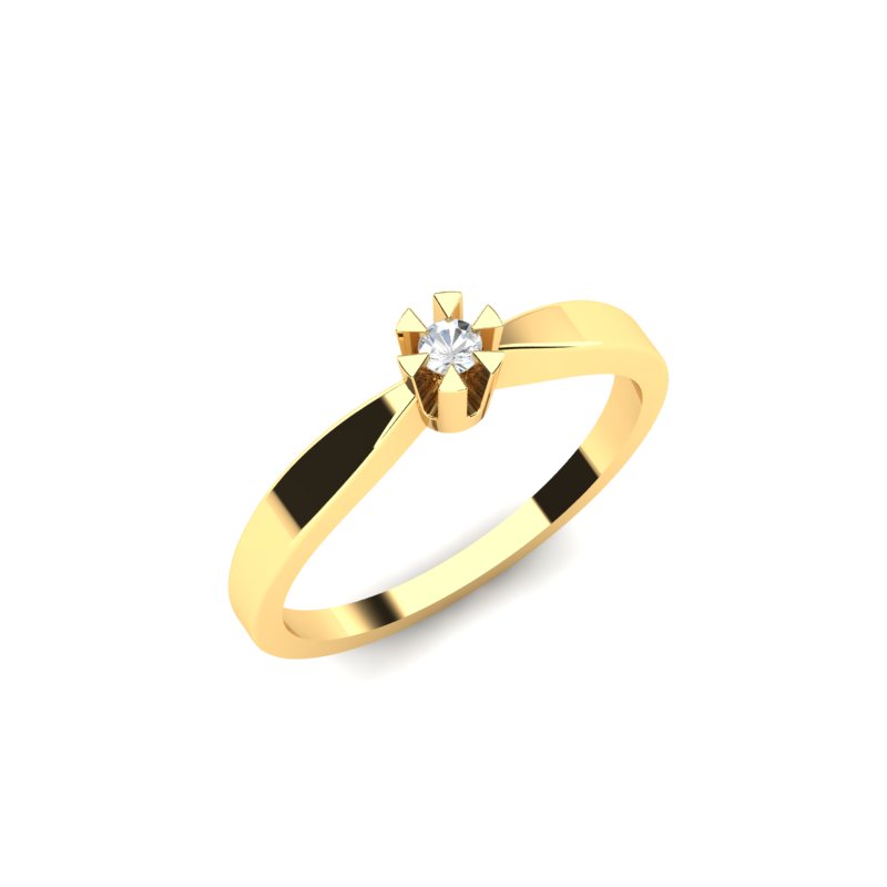 Zlatni prsten sa dijamantom Nikol