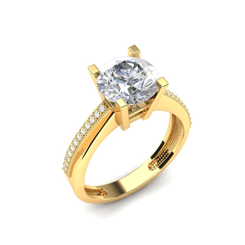 Zlatni prsten sa cirkonima Doja